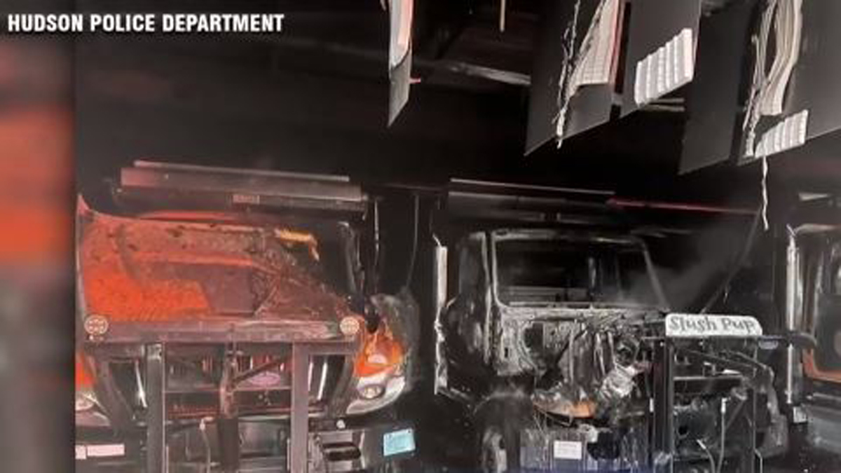 3 snow plows, other vehicles damaged in blaze at Hudson DPW garage ...