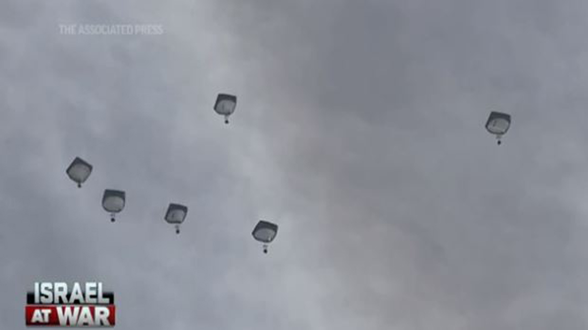 US military aircraft airdrop thousands of meals into Gaza in emergency ...