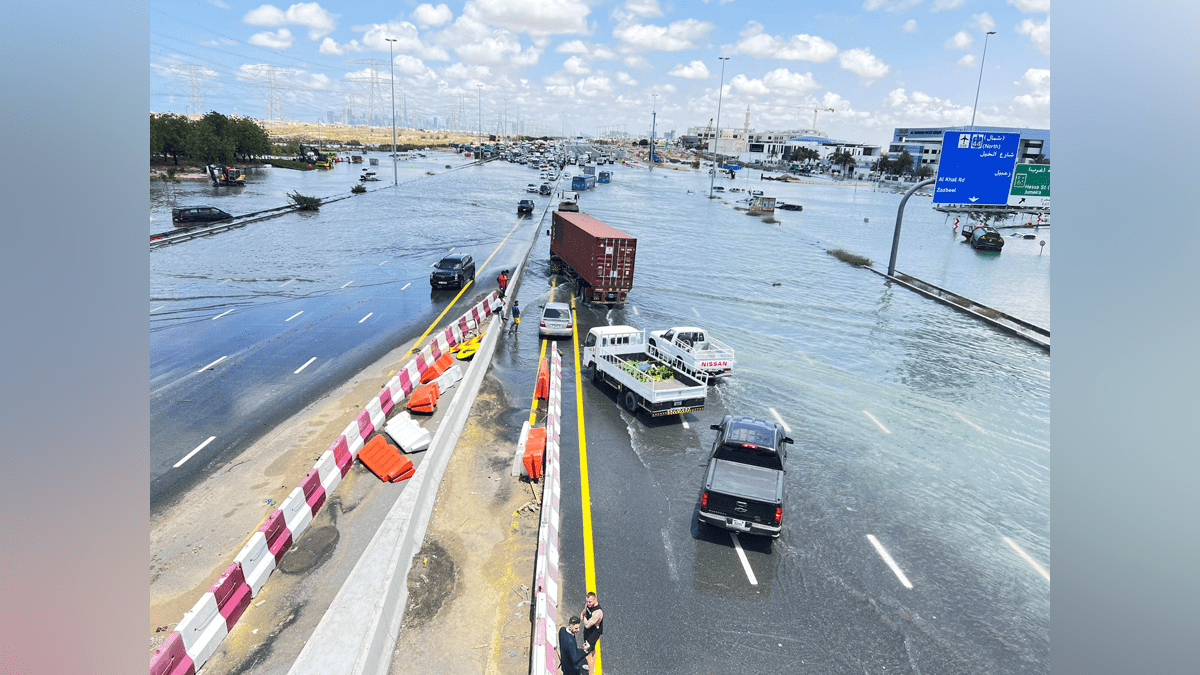 A year’s worth of rain plunges normally dry Dubai underwater - Boston ...