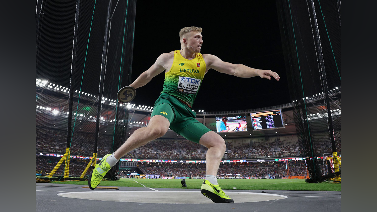 Lithuanian discus thrower Mykolas Alekna breaks longest standing men’s track and field world ...