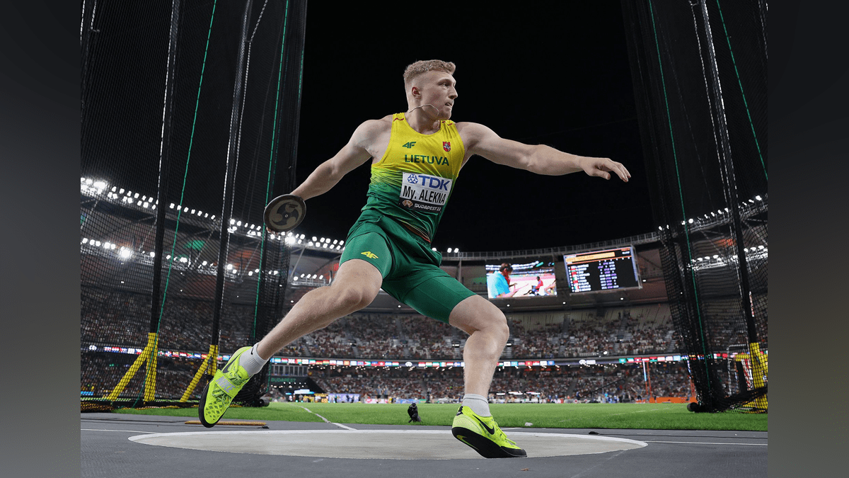 Lithuanian discus thrower Mykolas Alekna breaks longest standing men’s track and field world ...