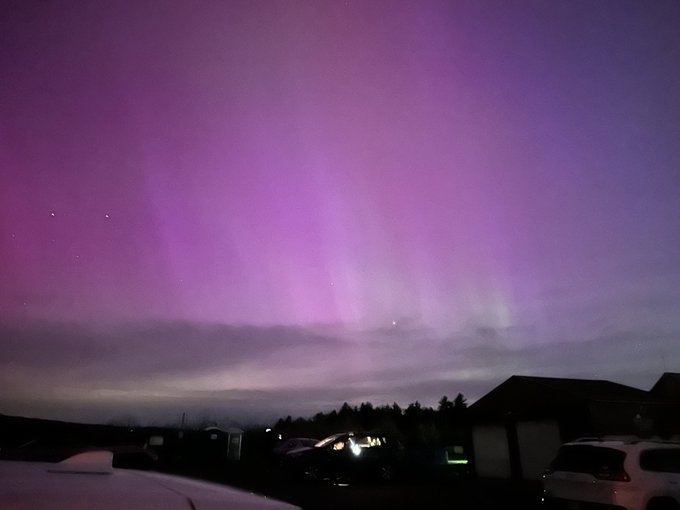 Solar storm hits Earth, producing colorful light shows across Northern ...