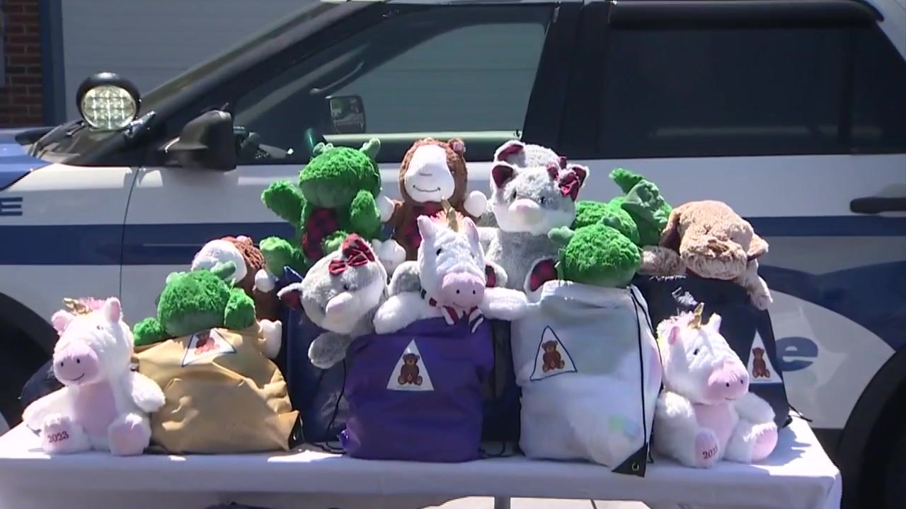 Boston police receive teddy bears to give to young people during ...