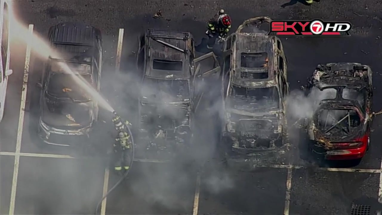 Four vehicles catch fire in Danvers car dealership lot - Boston News ...
