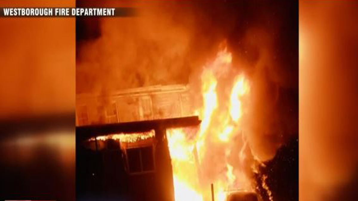 Fire crews rescue 2 people from burning building in Westboro - Boston ...