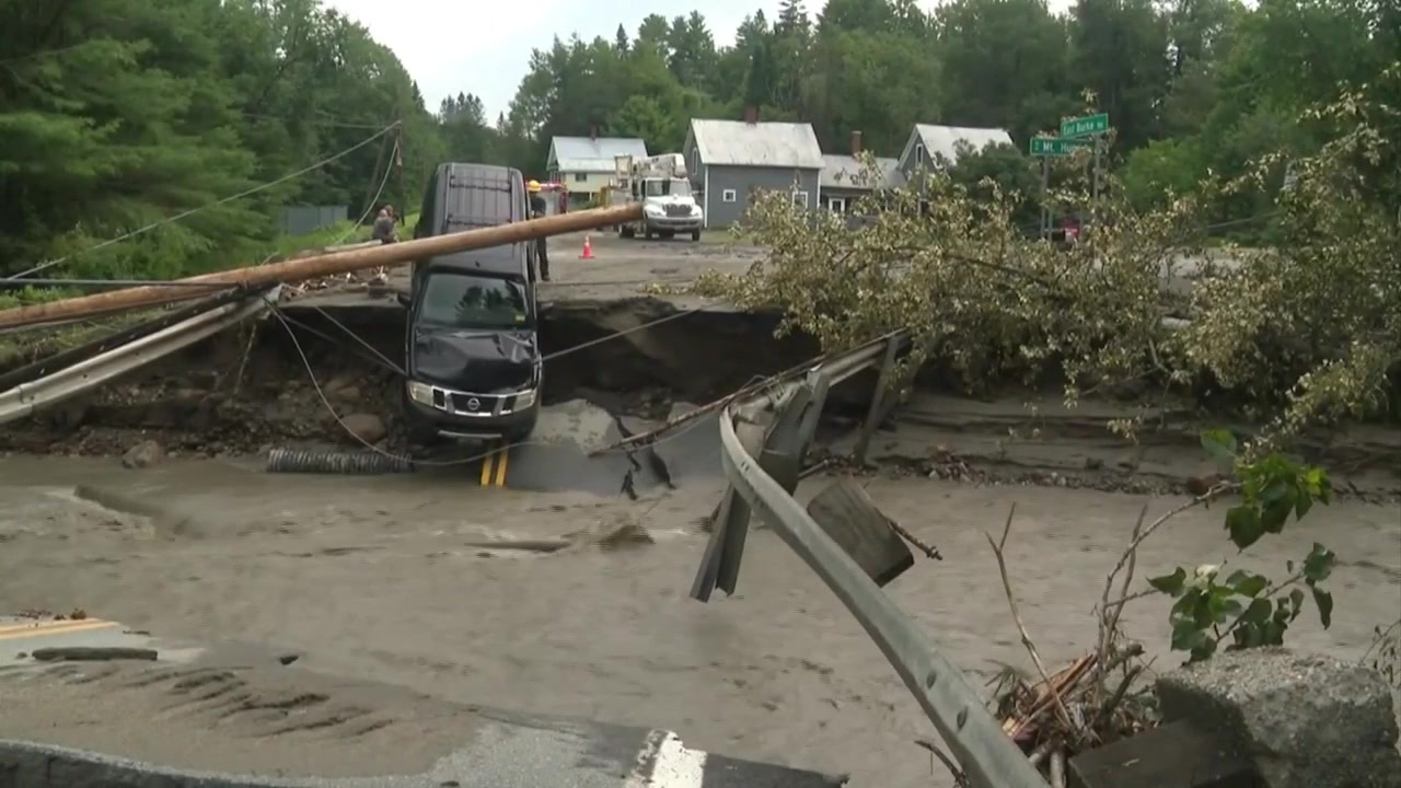 More flooding hits Vermont with washed-out roads, smashed vehicles and ...