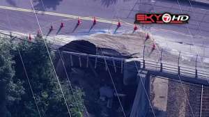road collapse today