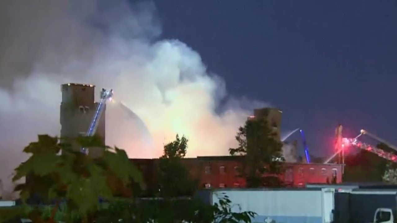 Firefighters battle massive fire at old mill in Woonsocket, RI - Boston ...