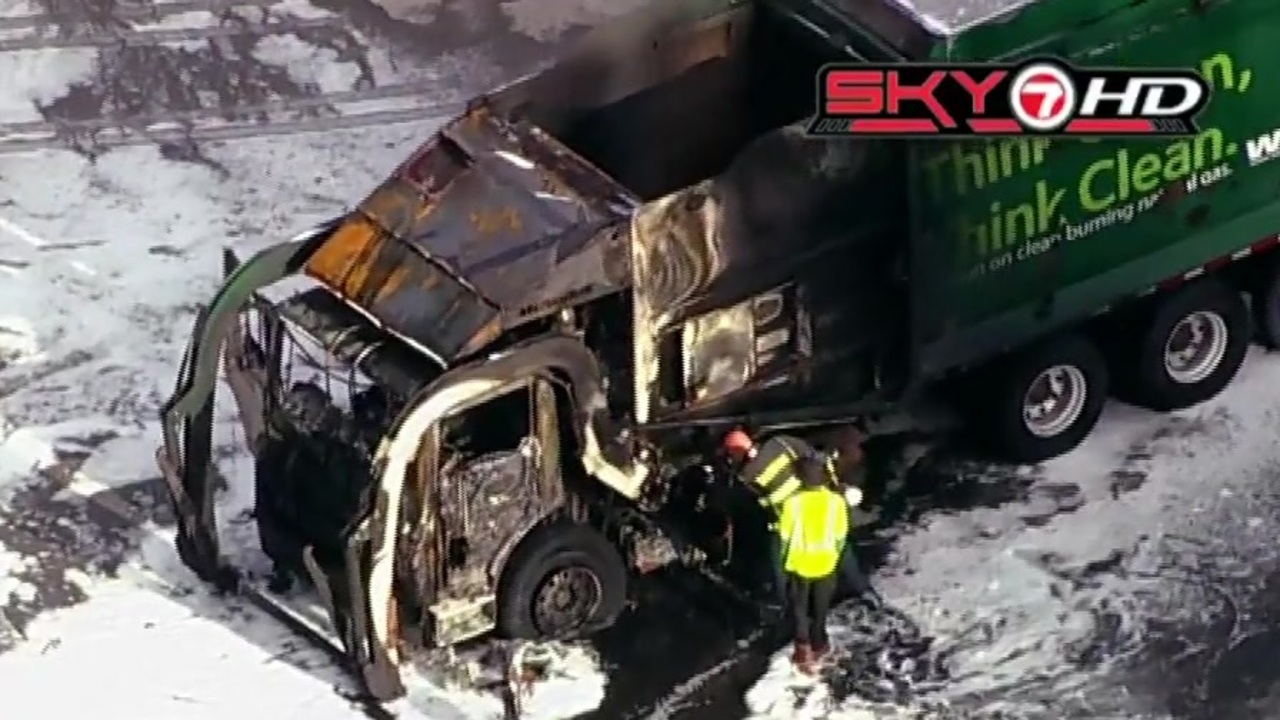 Garbage truck catches fire, closing Route 140 in Taunton - Boston News ... Garbage truck catches fire, closing Route 140 in Taunton - Boston News ...