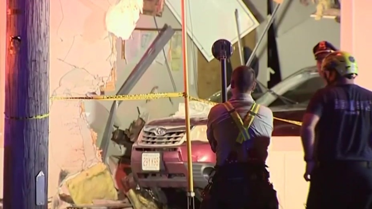 Two hospitalized after car crashes into Quincy liquor store - Boston ...