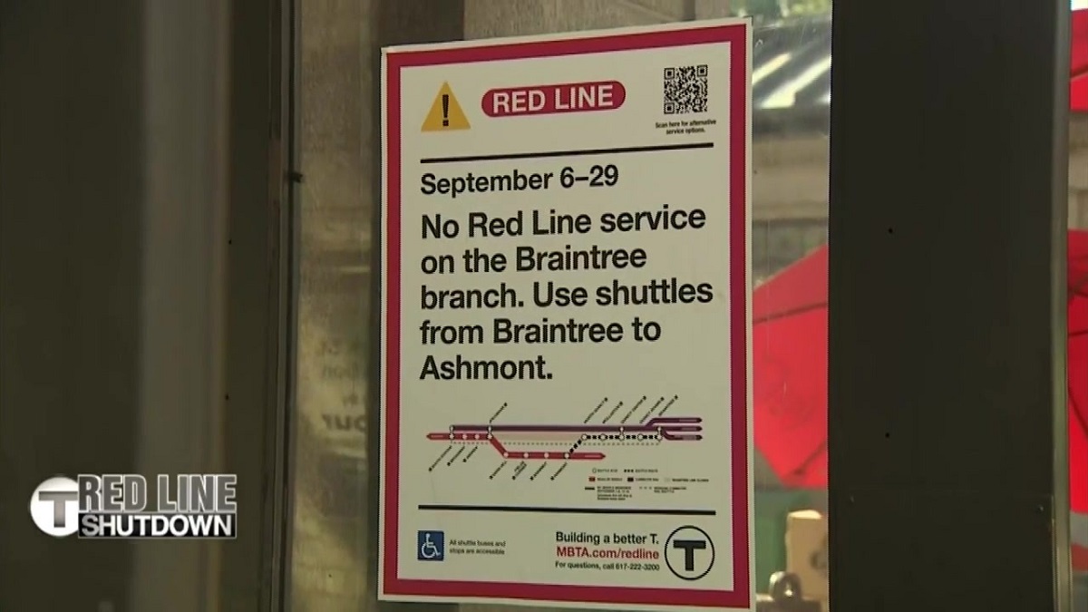 Nearly month-long shutdown begins on Red Line’s Braintree branch ...