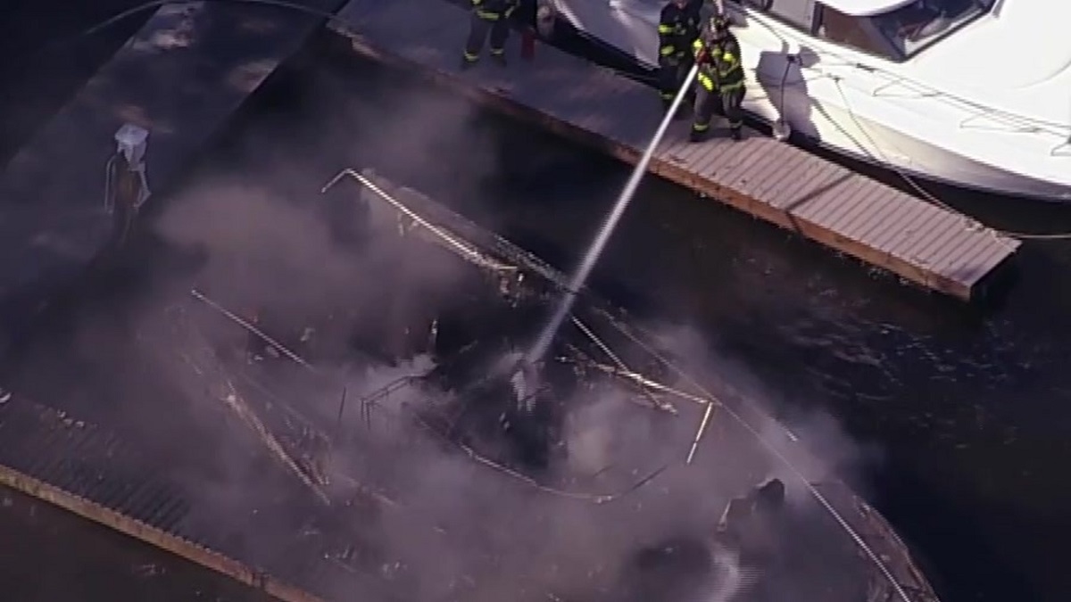 Crews battle boat fire in Newton - Boston News, Weather, Sports | WHDH ...