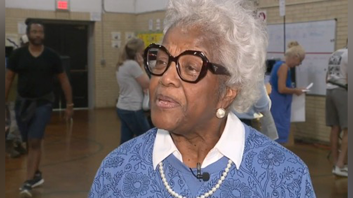 90-year-old woman celebrates last time working polls after 60 years ...