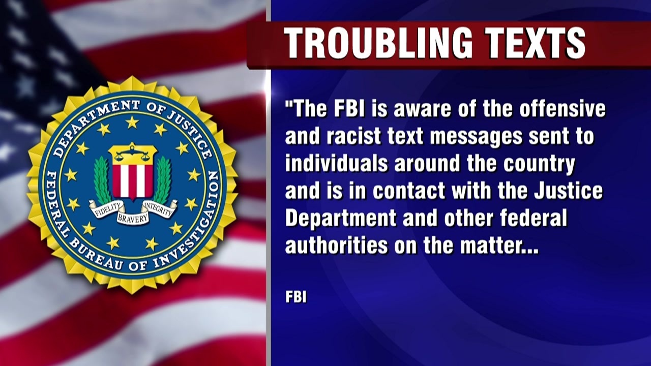 FBI investigating racist texts sent to Black people across country ... FBI investigating racist texts sent to Black people across country ...