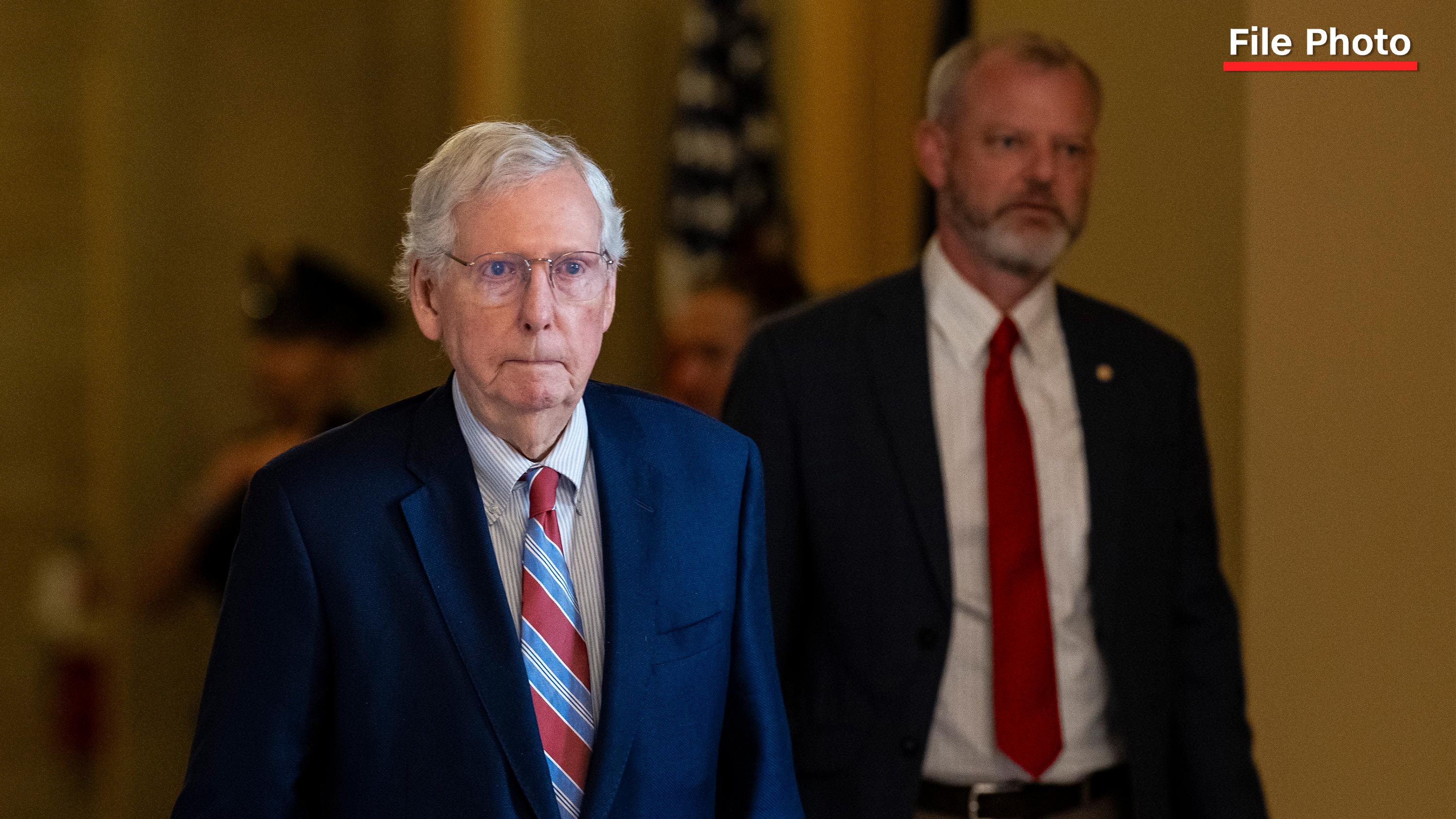 Mitch McConnell sprains wrist and cuts his face after fall in the Capitol - Boston News, Weather ...