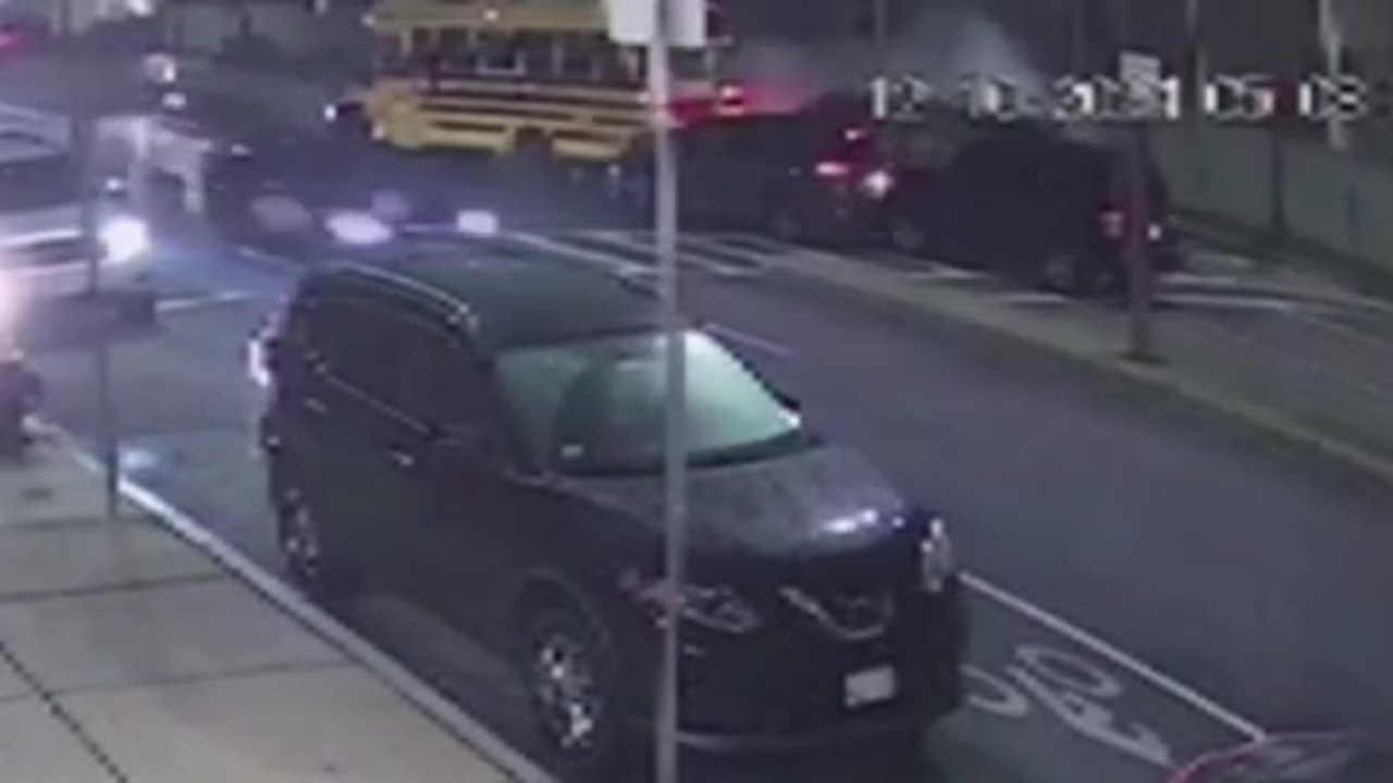 WATCH: Video shows moment car crashes into school bus in Roxbury ...