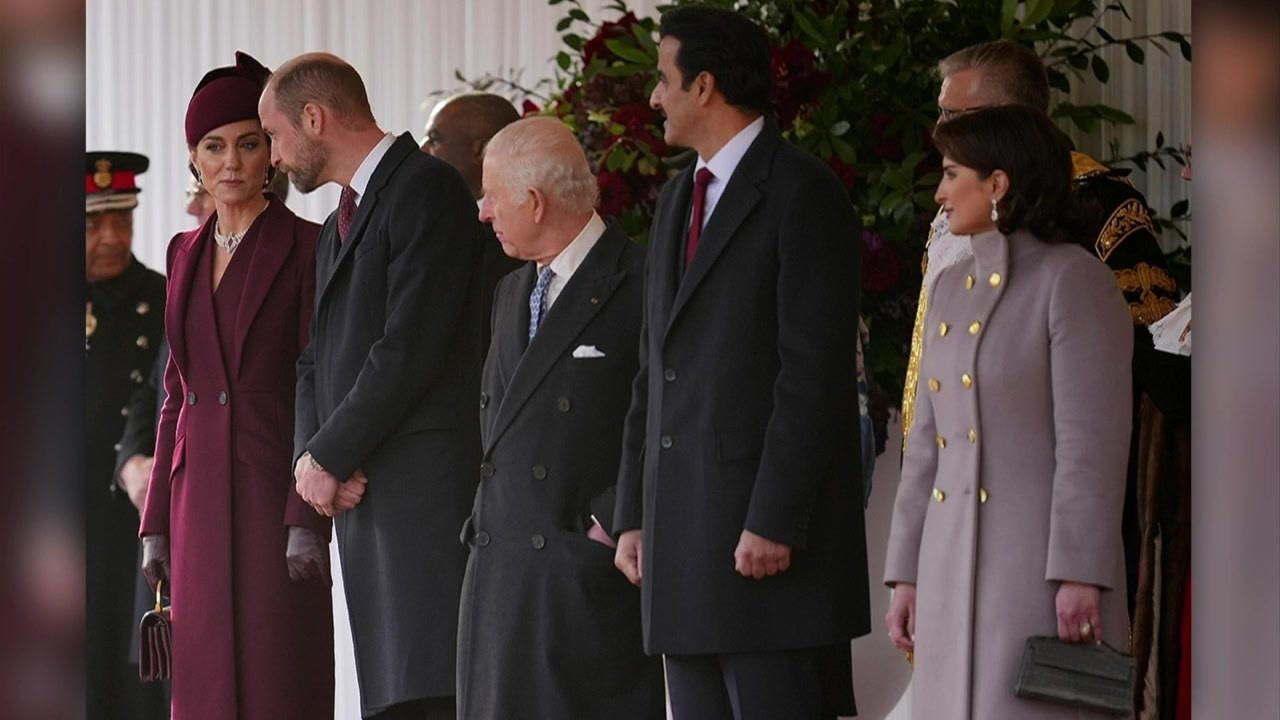 Princess of Wales joins royals as Qatari state visit to the UK starts ...