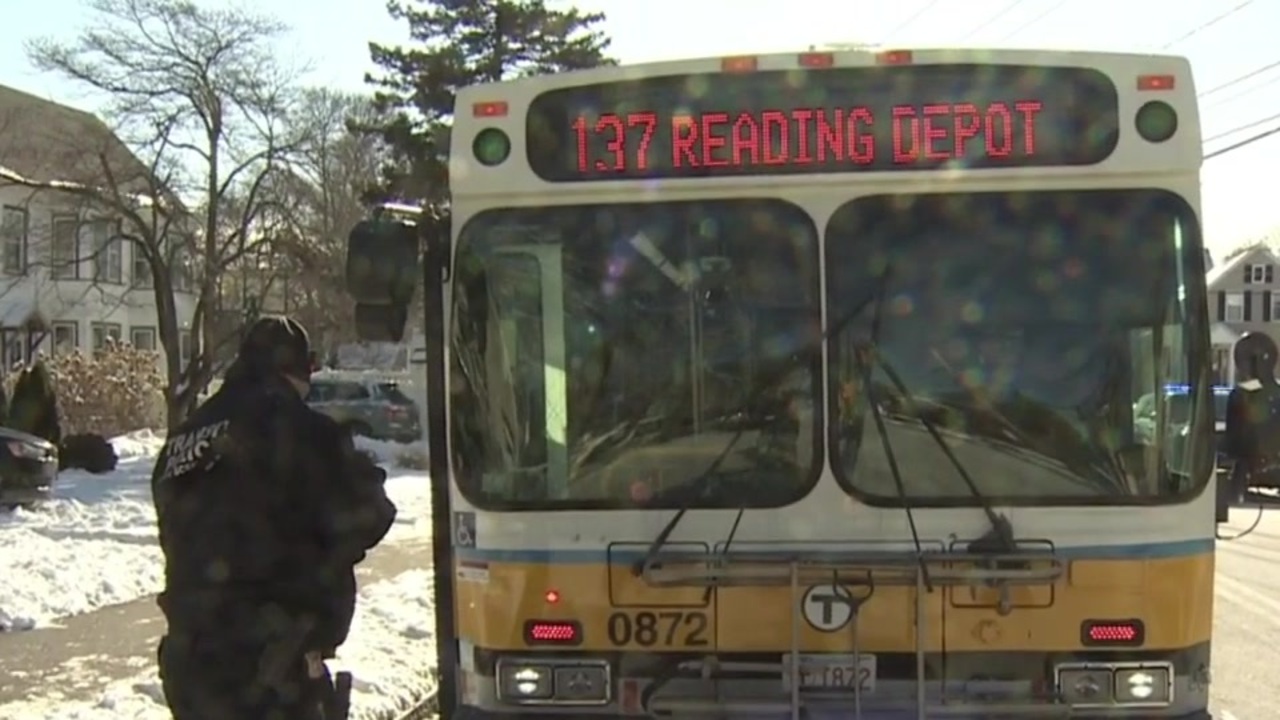 MBTA bus and car collide in Wakefield - Boston News, Weather, Sports ...