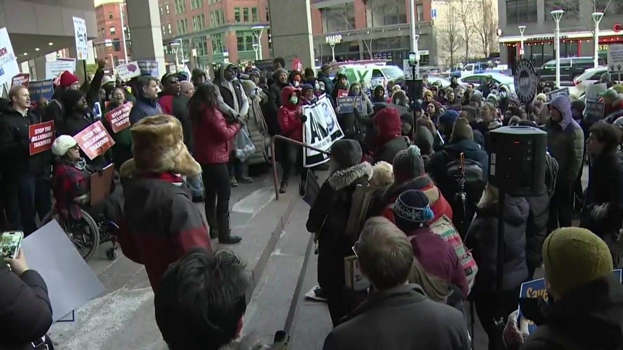 Demonstrators protest federal service cuts and mass layoffs in Boston ... Demonstrators protest federal service cuts and mass layoffs in Boston ...