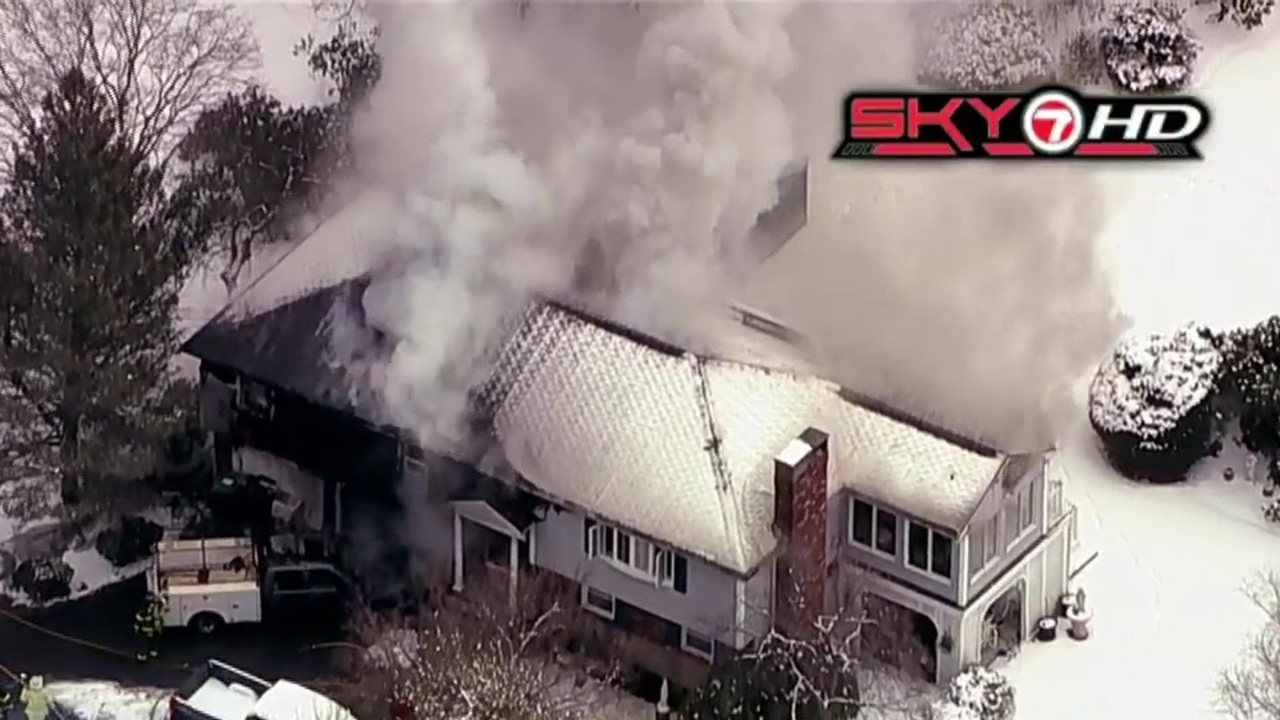 Crews battle Dedham house fire - Boston News, Weather, Sports | WHDH 7News
