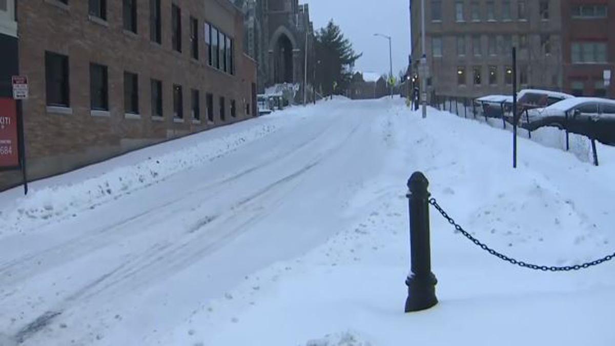 Crews clearing streets in Worcester as drivers navigate treacherous roads - Boston News, Weather ...