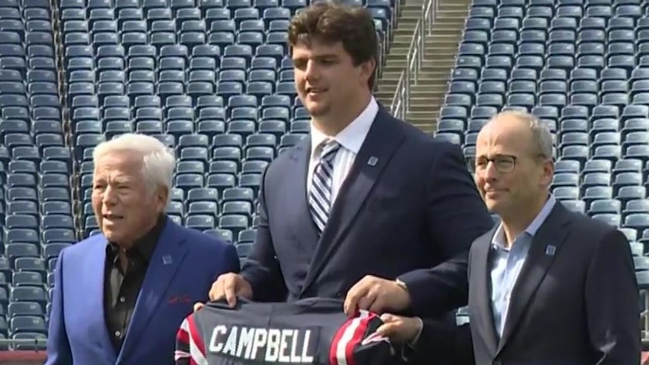 Patriots introduce first round draft pick Will Campbell - Boston News ...