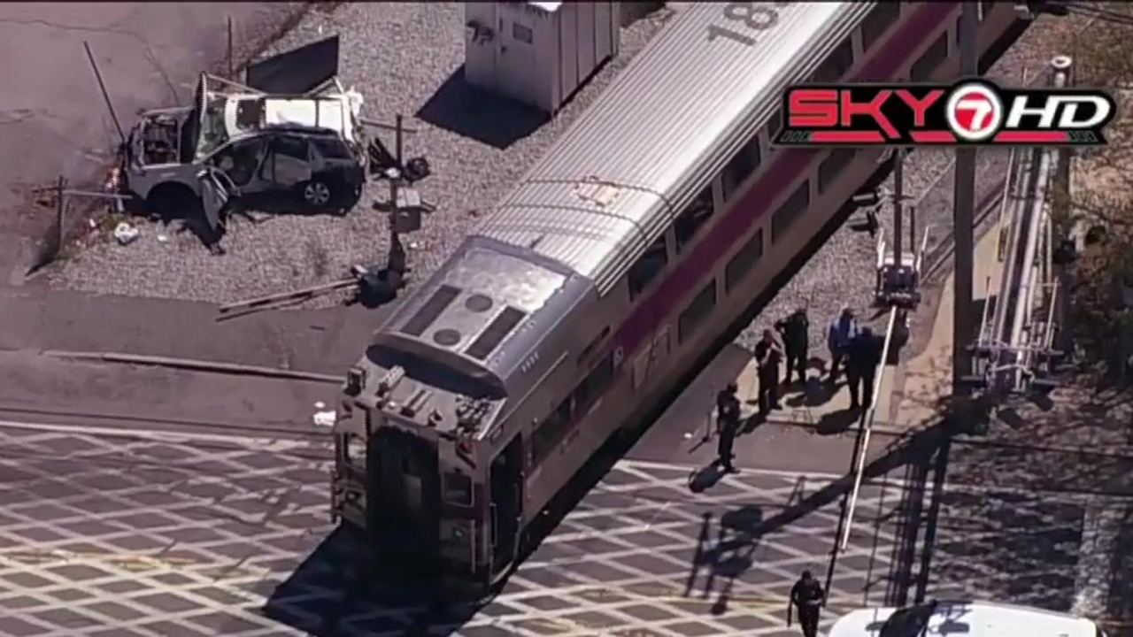 SUV hit by MBTA train in Abington, 1 dead - Boston News, Weather ...
