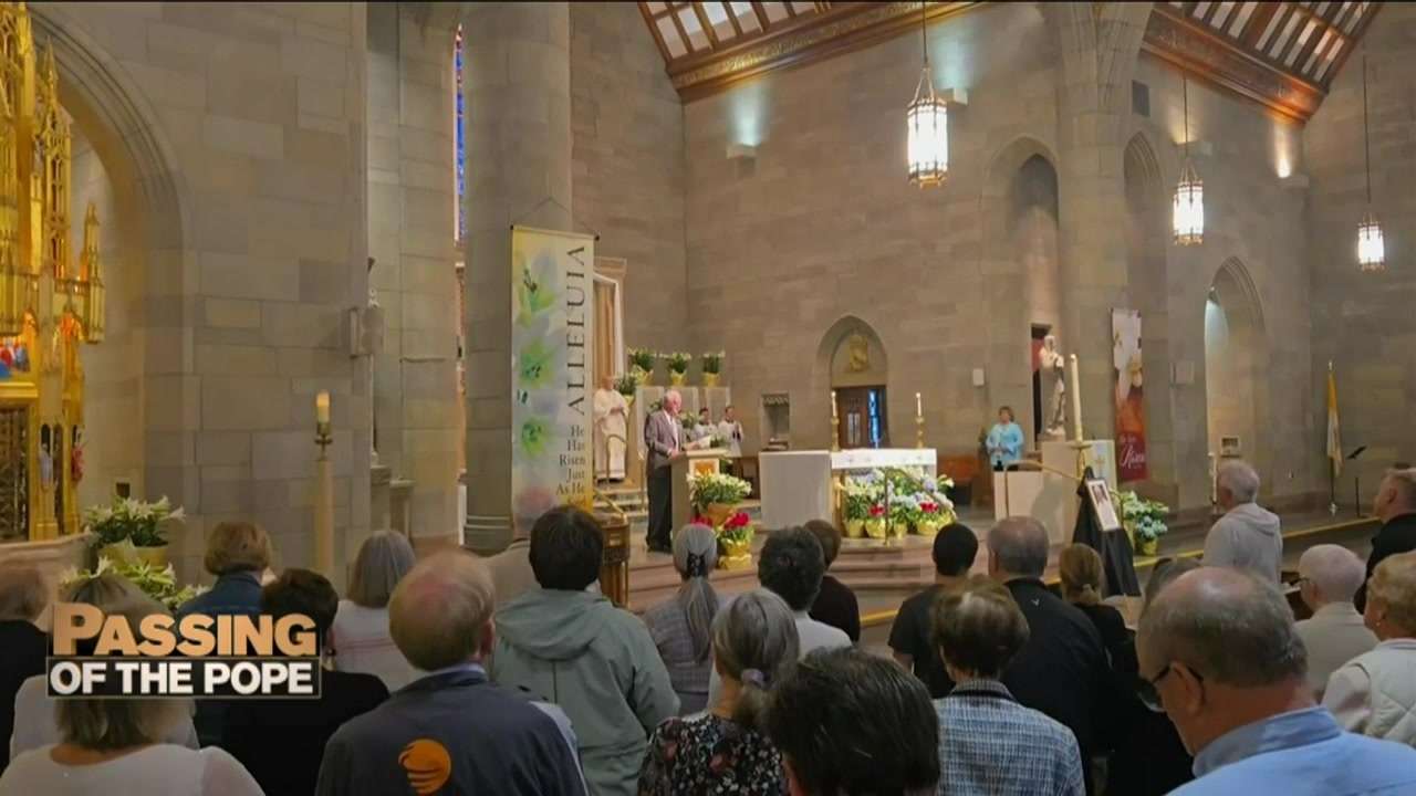 Parishioners in West Roxbury gather to honor the life of Pope Francis ...