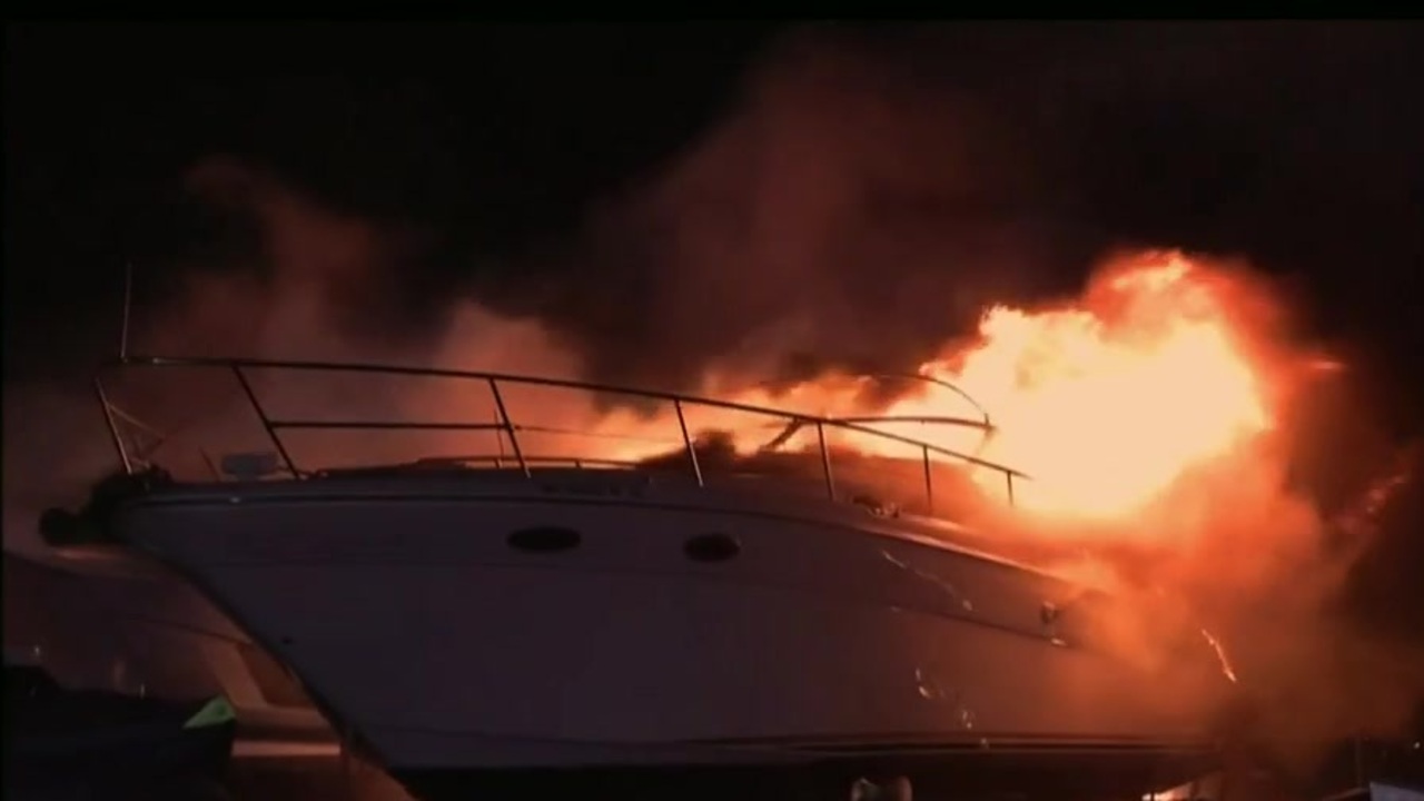 Vessel catches fire at boat yard in Hyannis - Boston News, Weather ...