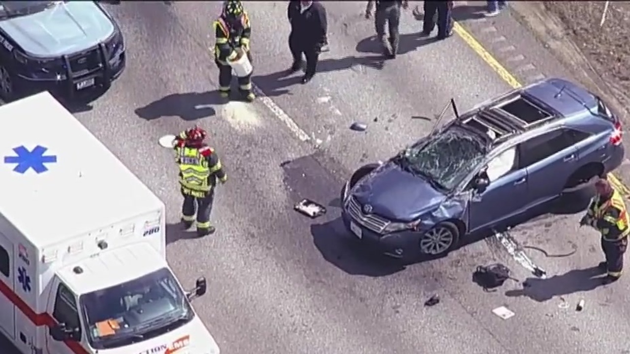 Car crash on I-93 North in Wilmington - Boston News, Weather, Sports ...