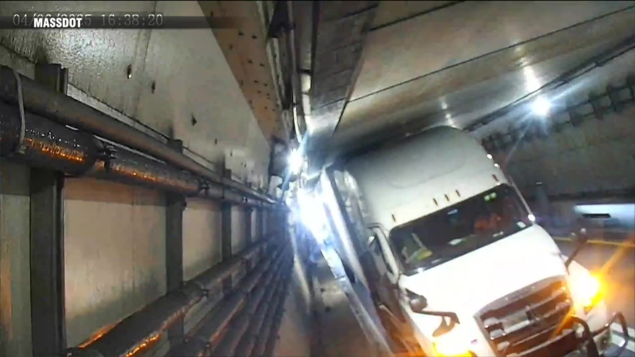WATCH: Over-height truck becomes stuck in Sumner Tunnel - Boston News ...