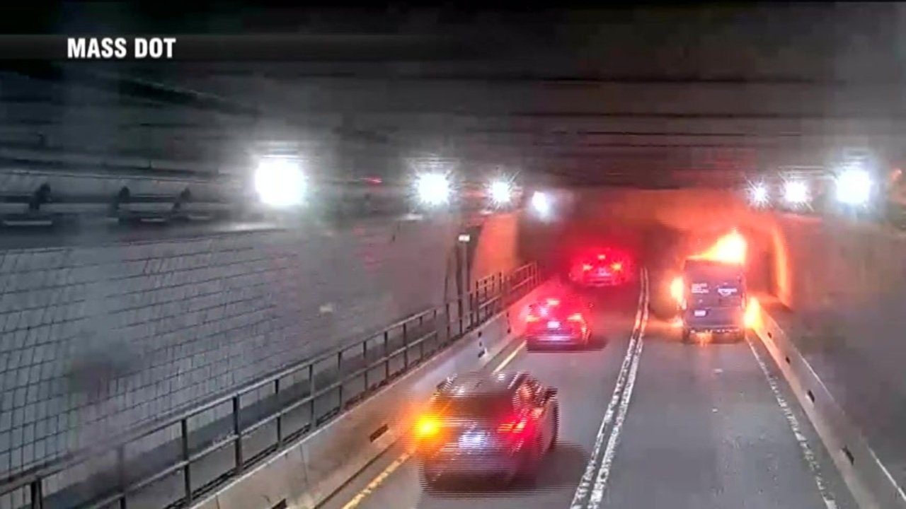 Amazon truck catches fire in Ted Williams tunnel - Boston News, Weather ...