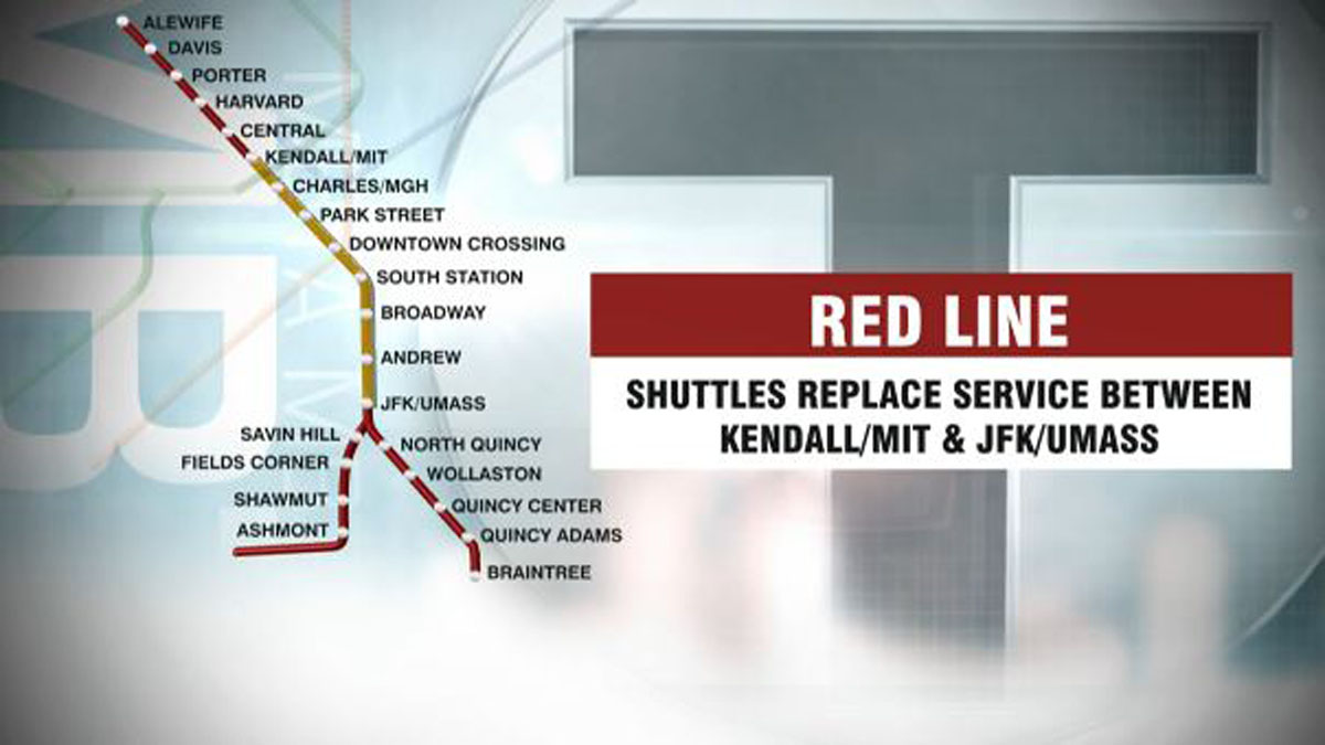 Stretch of Red Line shut down down for maintenance, shuttles between ...
