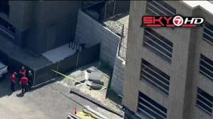 construction worker falls off roof