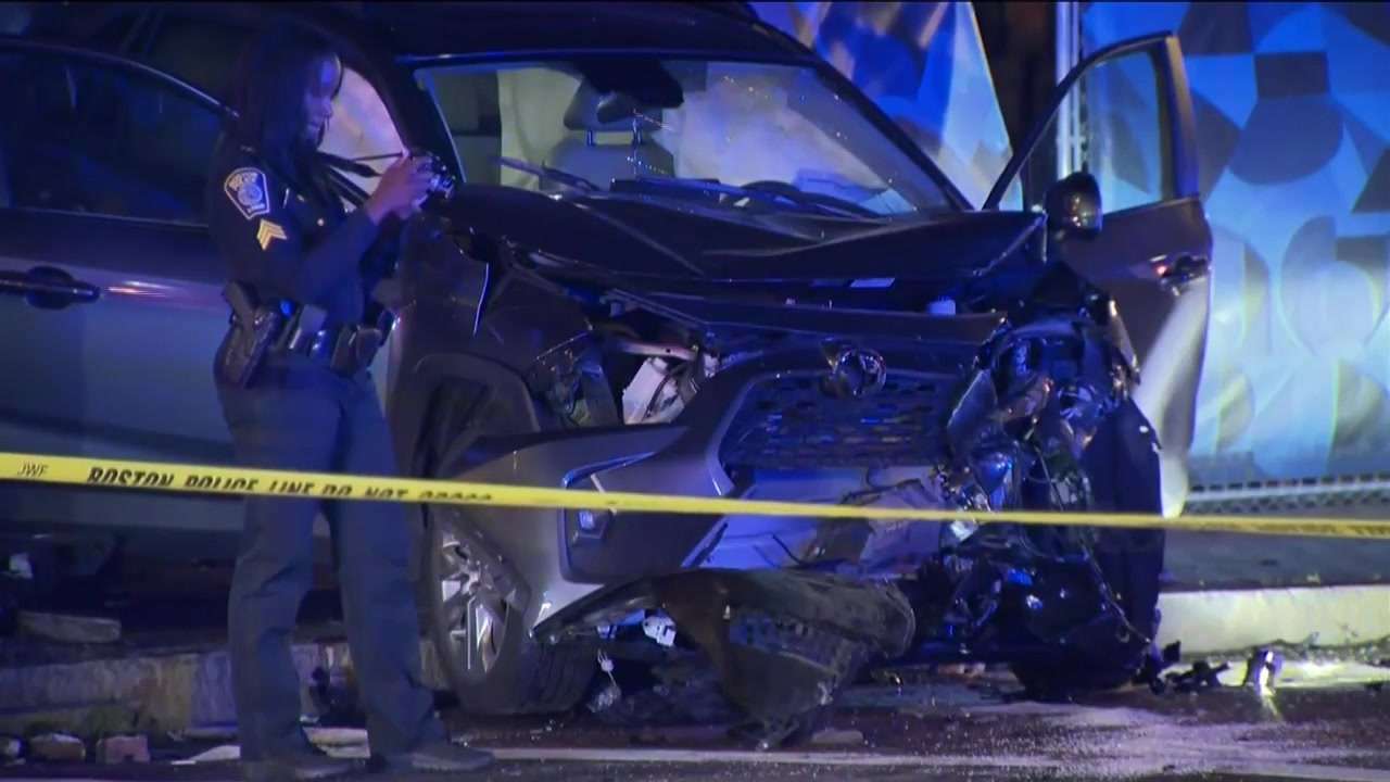 WATCH: Surveillance video shows collision between police cruiser and ...