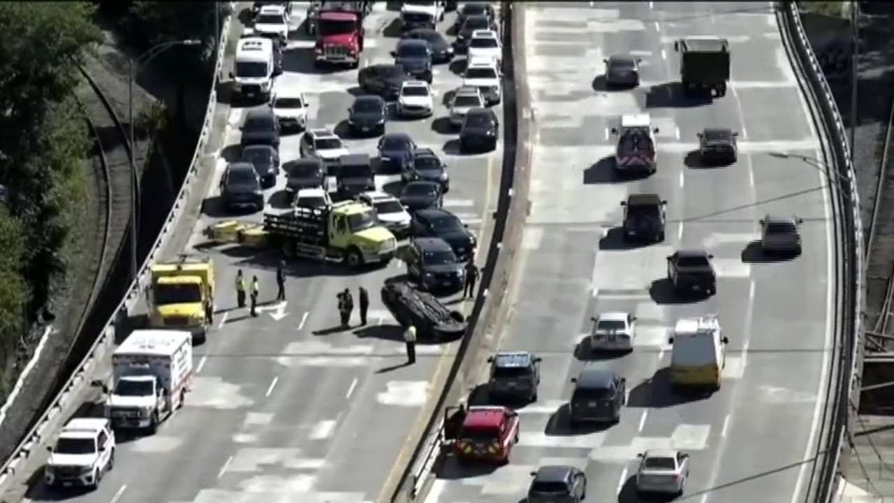 Crews respond to rollover crash in Allston that closed Mass Pike ...