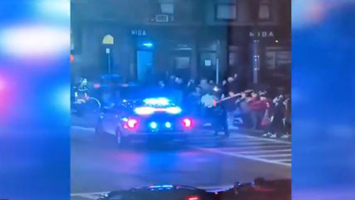 2 arrested after cruiser burned during large-scale ‘vehicle takeover ...
