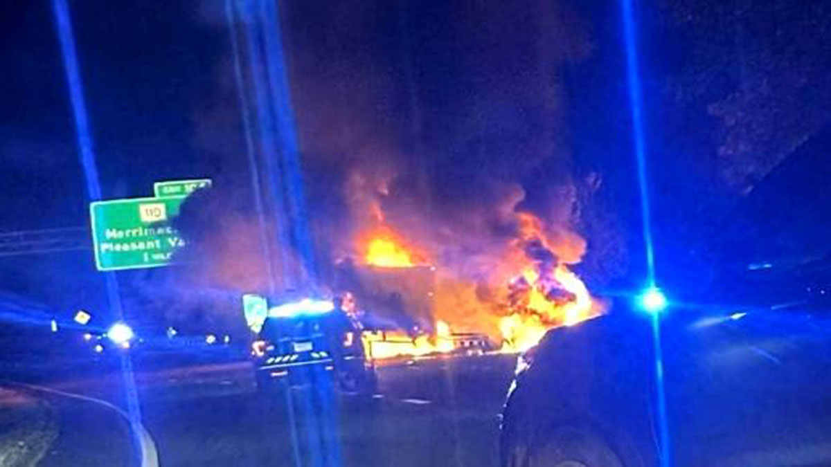 Driver killed in fiery I-495 wrong-way crash in Methuen - Boston News ...