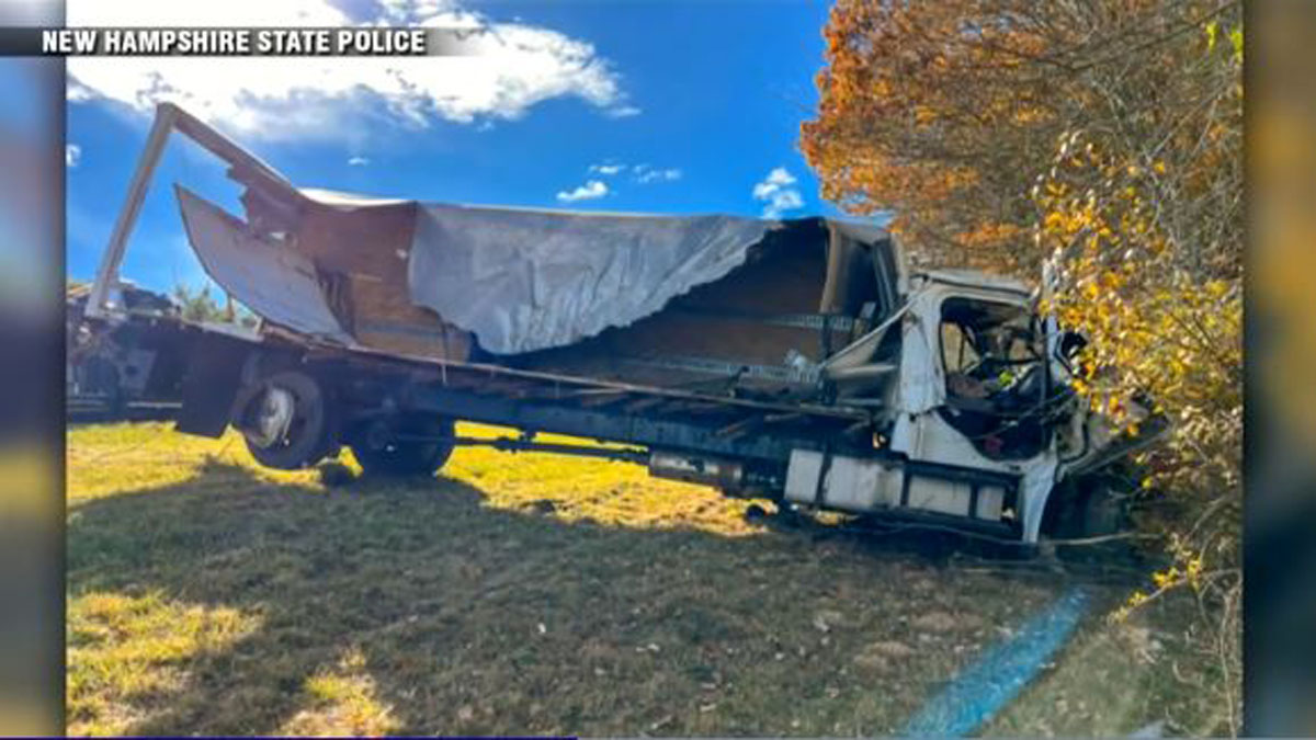 Man hospitalized after box truck crash in North Hampton, NH - Boston ...