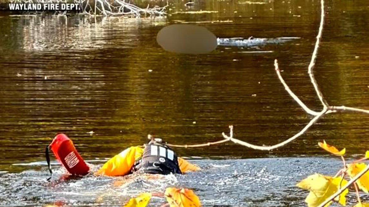 Emergency crews rescue man struggling in water at Old Wayland Reservoir ...