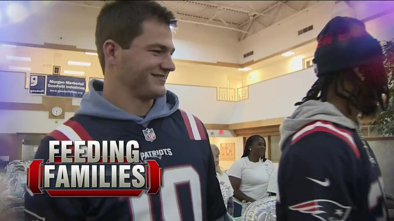 Patriots players assist families in need ahead of Thanksgiving holiday ...
