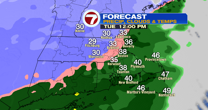Snow ahead Tuesday, most falls north and west of Boston - Boston News ...