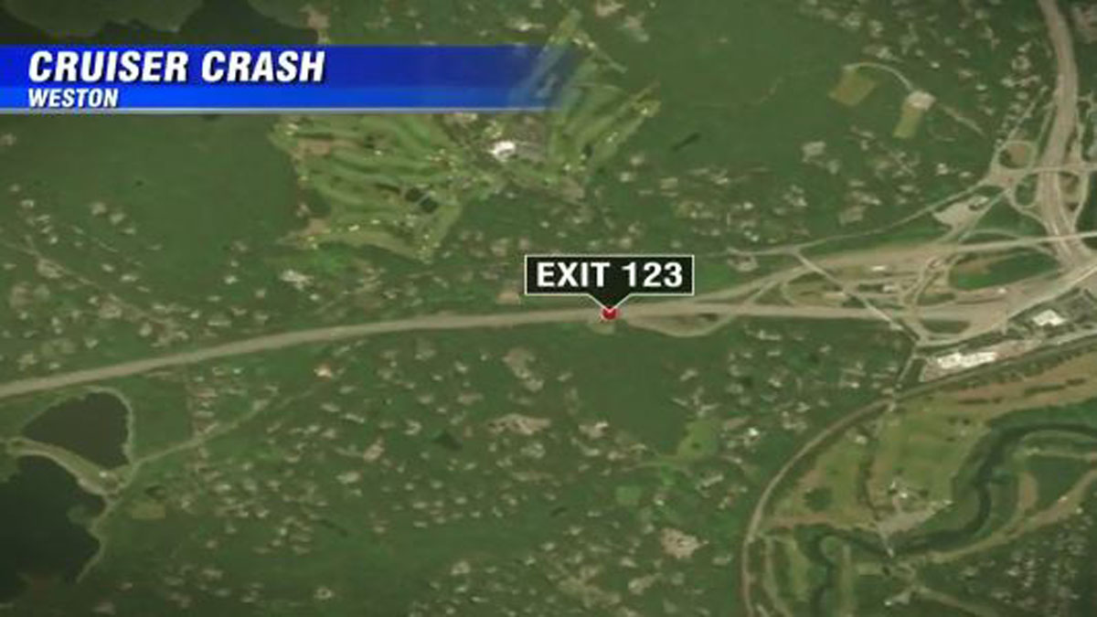 Trooper hospitalized after cruiser crash on Mass. Pike in Weston ...