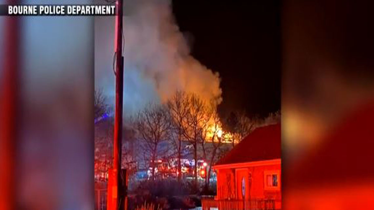 Large fire ripping through lumber company in Bourne - Boston News ...