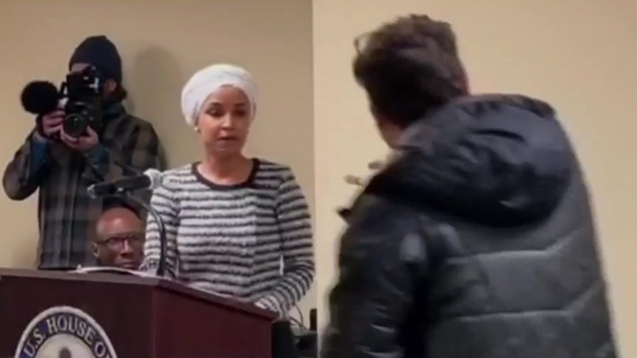 Man tackled to ground after spraying unknown substance on Rep. Ilhan ...