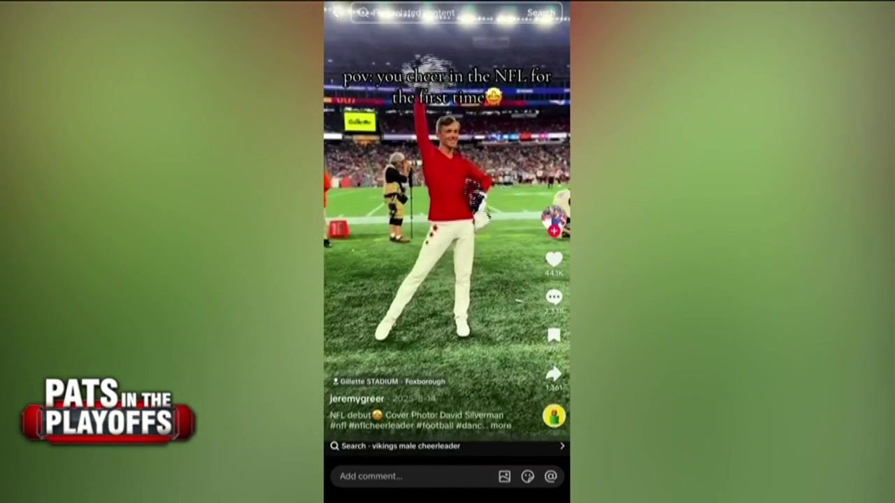 ‘I truly am happy’: Male Patriots cheerleader on support he’s received ...