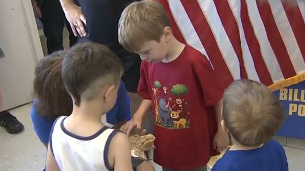 Billerica police host surprise Make-A-Wish reveal celebration for 5 ...