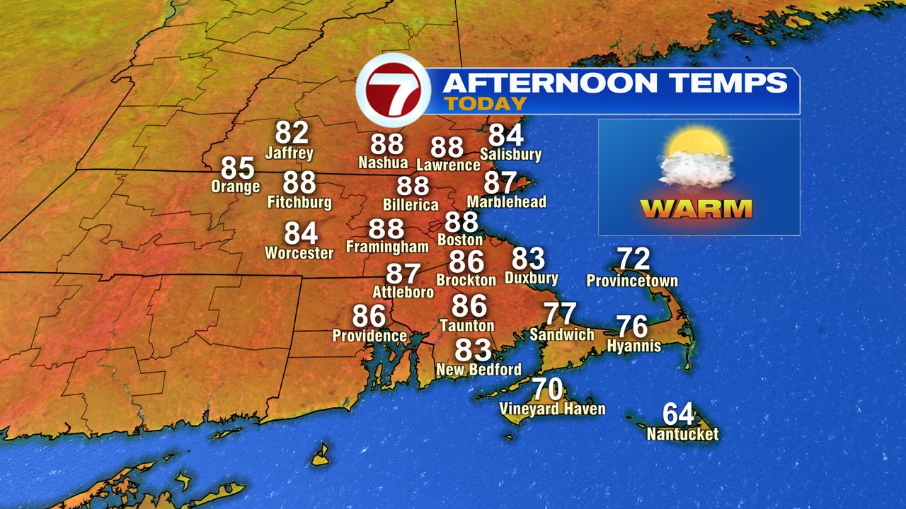 Warm Today, Cooler Pattern Ahead - Boston News, Weather, Sports | WHDH ...