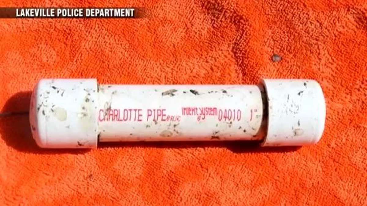 Investigation underway after pipe bomb found near pond in Lakeville ...