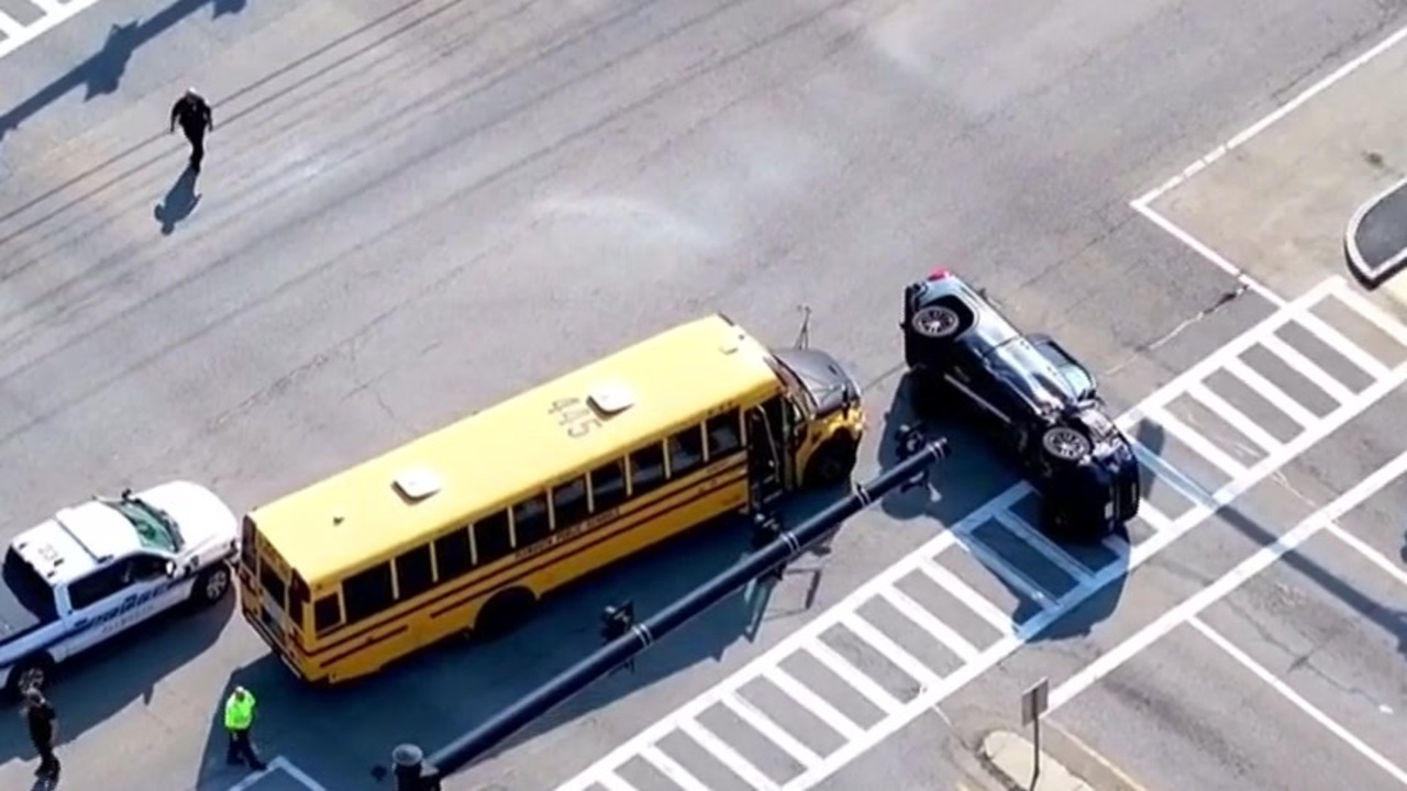 Police investigating crash between school bus, pickup truck in Plymouth ...